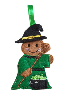 Embroidered Halloween Witch Gingerbread Man | eBay UK