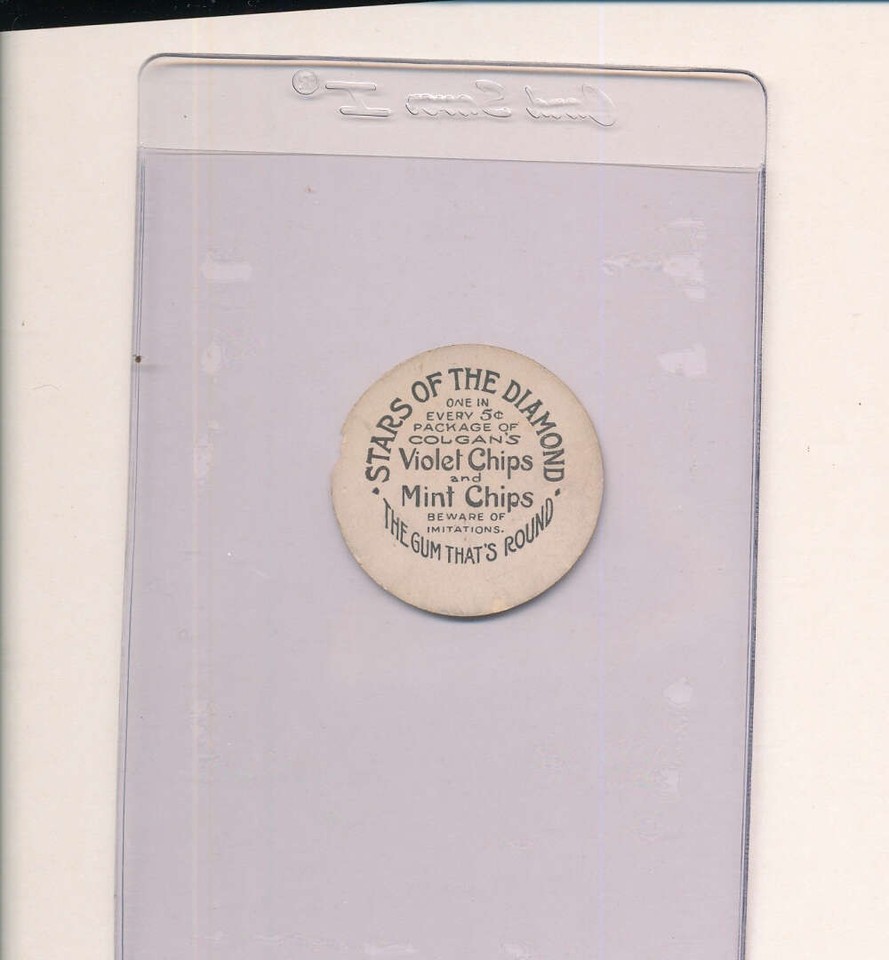 1909-11 E254 Bob Spade Cincinnati Reds Colgan's Chips card disc chipped ...