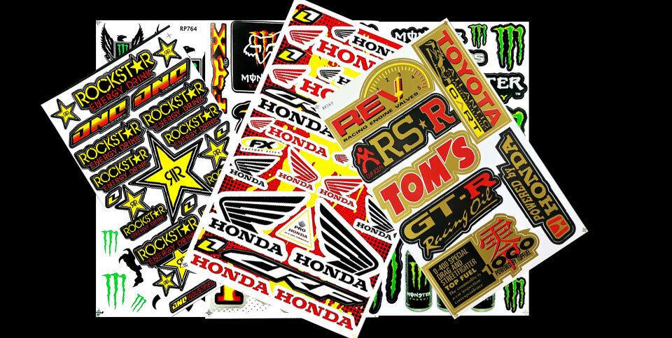 Vintage Motorcycle Racing Decals