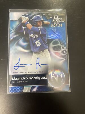 LIZANDRO RODRIGUEZ 2023 /150 Bowman Platinum #TOP-64 Top Prospect Auto ...