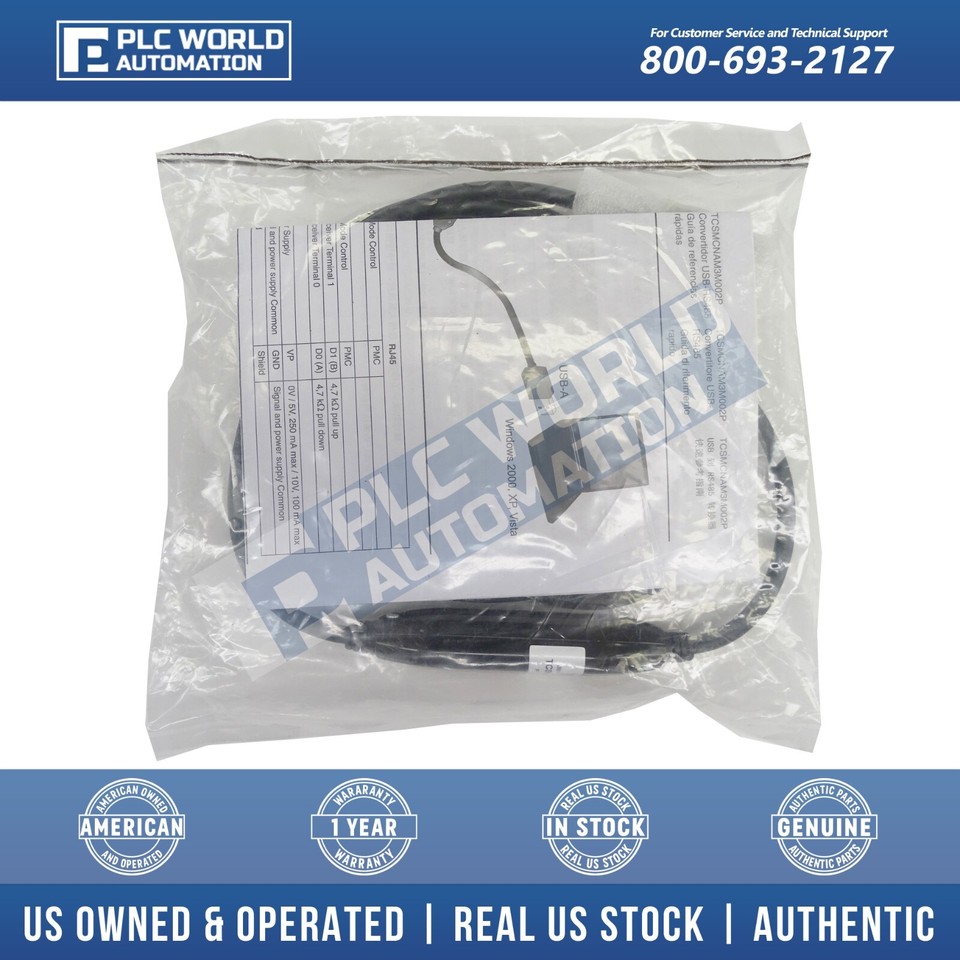 TCSMCNAM3M002P Schneider, USB to RJ45 Cable, New, FREE UPS 2 Day Dlvry ...