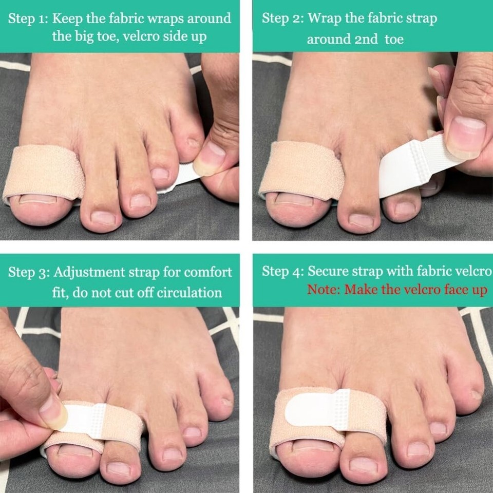 Hammer Toe Wraps (10-30Pcs), Big Toe Straightener Corrector with Soft ...