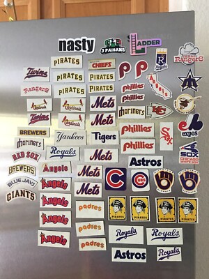 Baseball Football Logo Etc. Flexible Fridge Locker Magnets | eBay