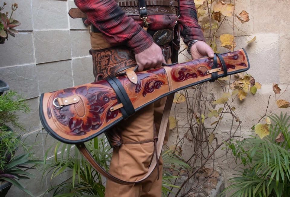 33" Leather rifle fits marlin lever action Winchester case, henry rifle ...