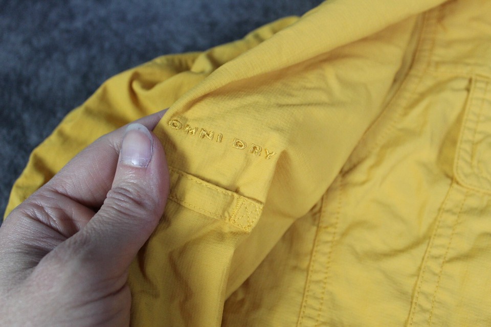 Columbia Shirt Men Large Yellow TItanium Omni Dry Vented Button Outdoor ...
