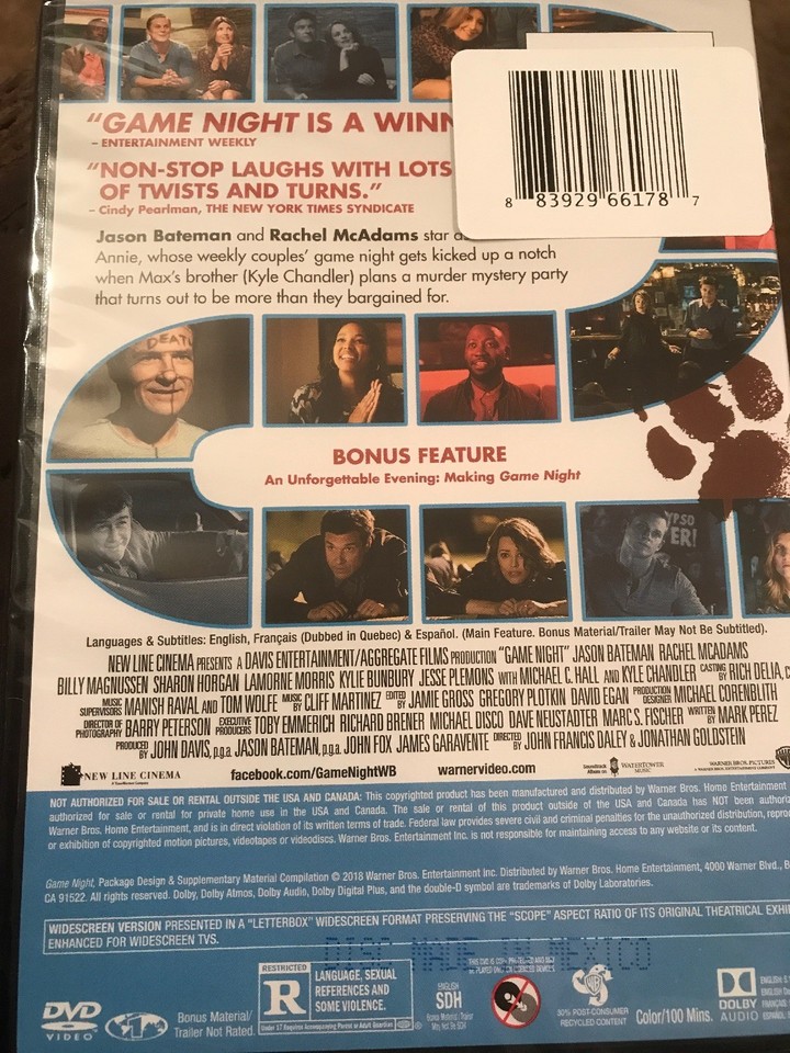 Game Night (DVD 2018) NEW | eBay