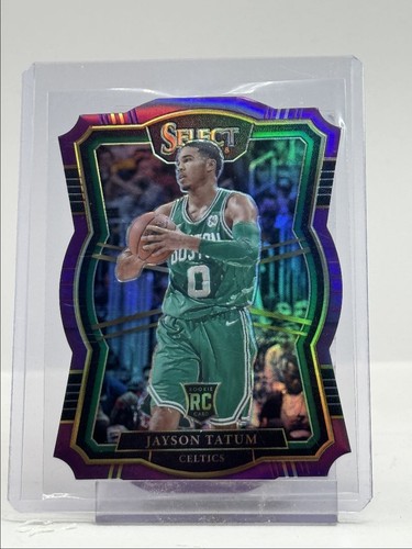 JAYSON TATUM 2017-18 SELECT PREMIER LEVEL ROOKIE PURPLE DIE CUT RC /99 ...