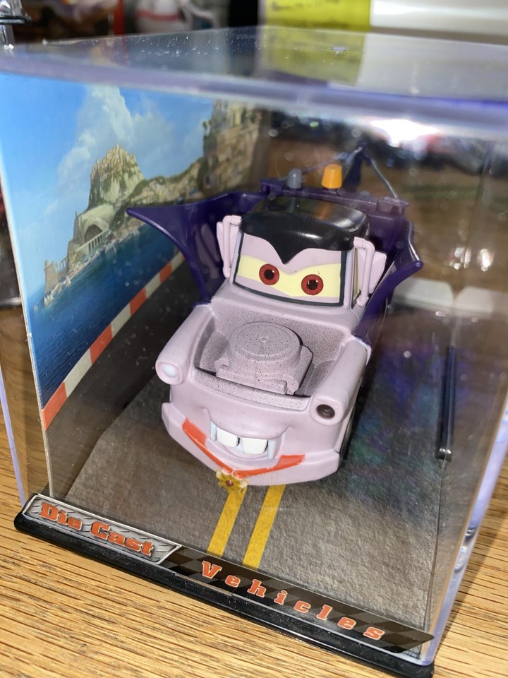 DISNEY PIXAR CARS 2 Die-cast - DRACULA MATER in Plexi Glass Case | eBay