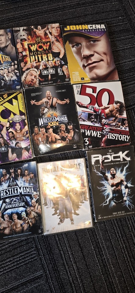 WWE WWF WCW WRESTLING DVD LOT OF 38 DVDs Documentary/Matches/PPV Austin ...
