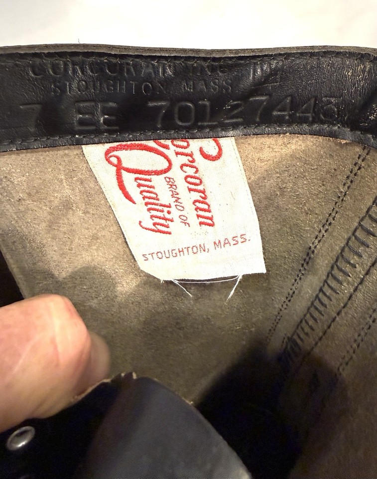 VTG Corcoran Red/White Label Jump Boots New Never Laced Men’s Sz 7EE | eBay