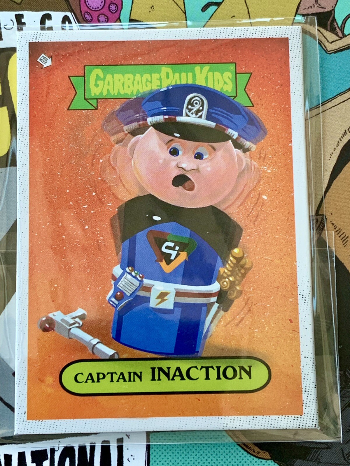 2024 SDCC EXCLUSIVE TOPPS CAPTAIN INACTION GARBAGE PAIL KIDS PROMO CARD ...