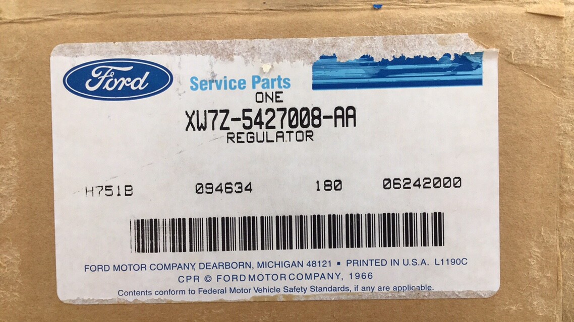 Ford XW7Z-5427008-AA Window Regulator RH Rear 740689 6653645 WR40689 ...