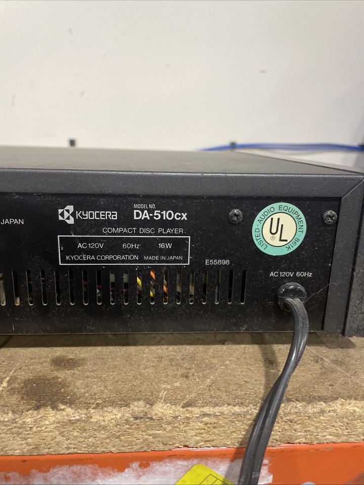 Vintage Kyocera DA-510cx CD Player Japan 1987 *GOOD CONDITION, SEE DESCRIPTION* | eBay