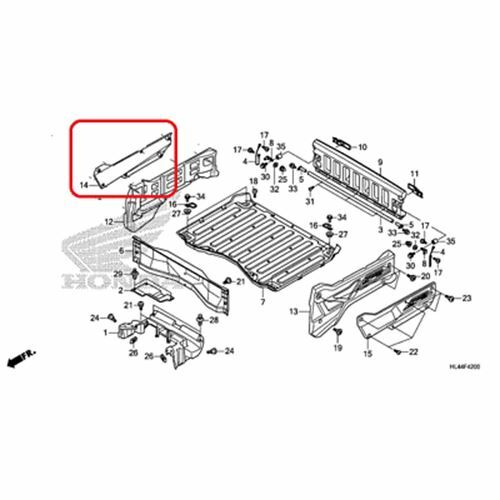 NEW OEM HONDA PIONEER 1000 RIGHT REAR SIDE PANEL ORANGE | eBay