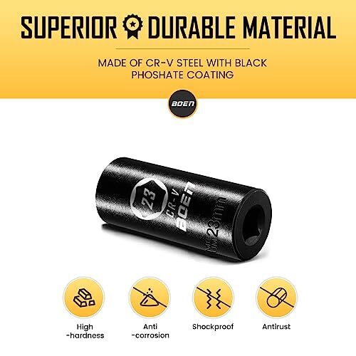 1/2" Drive Deep Impact Sockets Premium Impact Socket 23mm Socket Metric ...