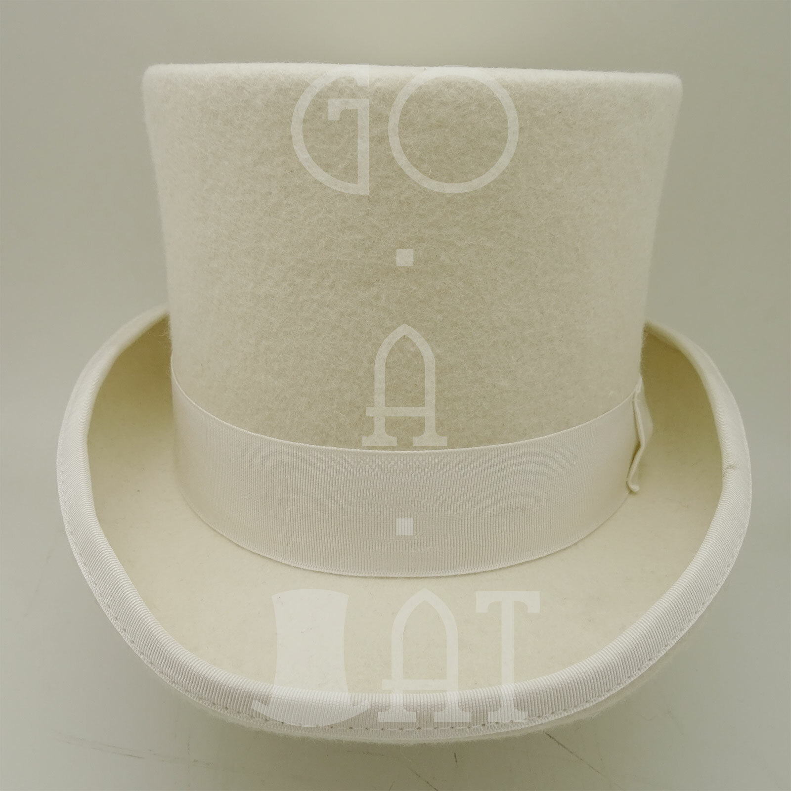 CLASSIC Wool Felt Men Top Hat Victorian Topper Gentlemen Tuxedo | Ivory ...
