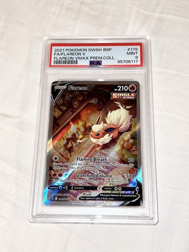 2021 FLAREON V SWSH 179 Black Star Promo Pokemon Card Holo Full Art ...