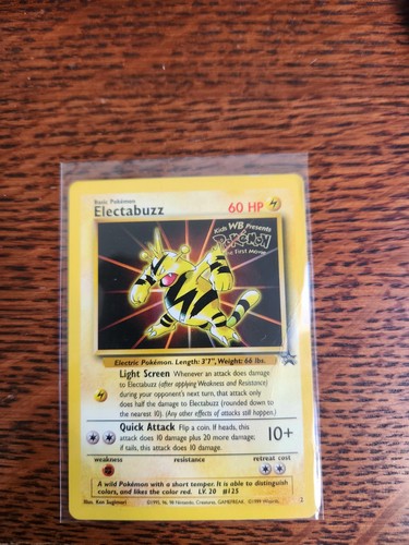 Electabuzz #2 1st Movie Black Star Promo WOTC Pokemon Card NM W/eBay ...