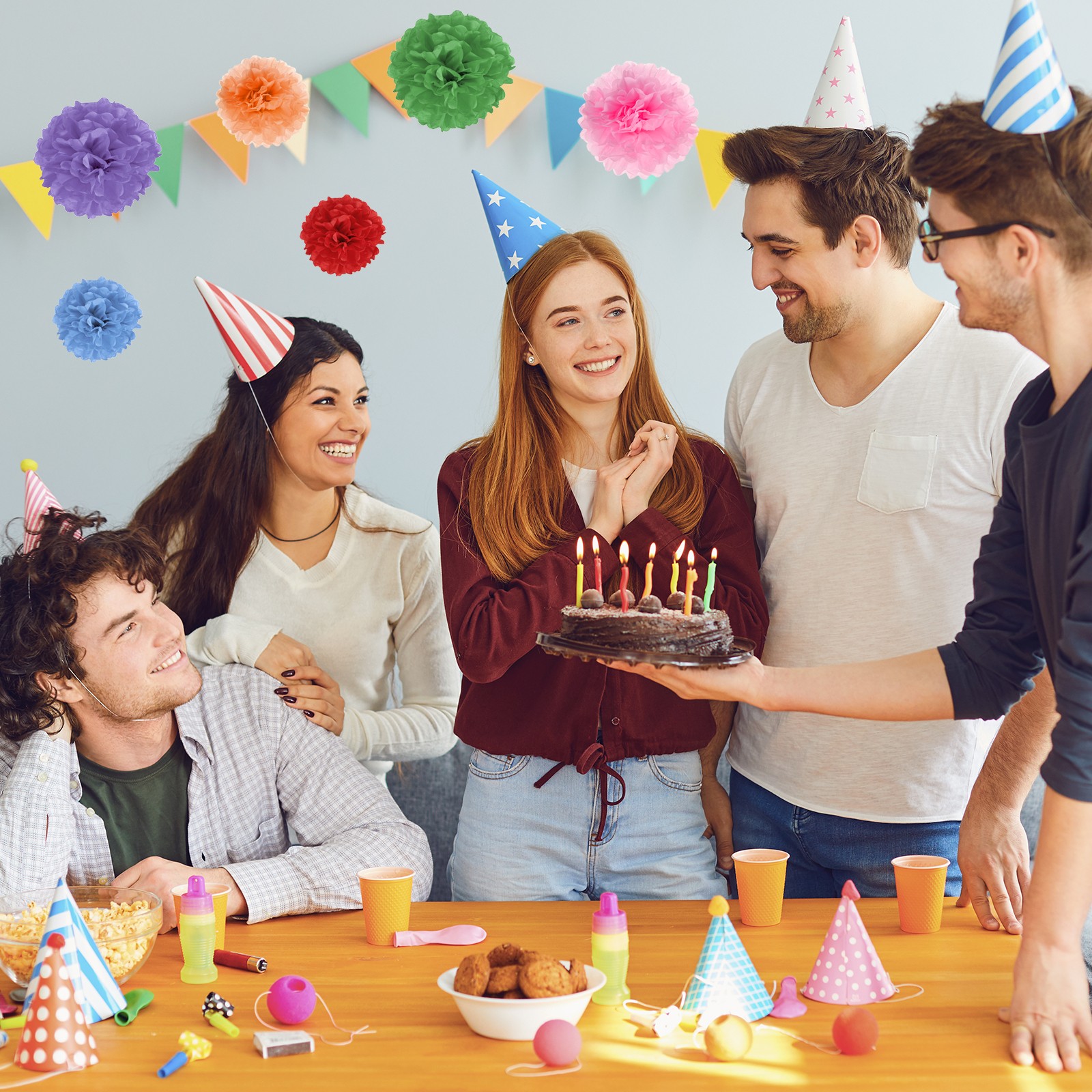 12 Stück 5,91x5,91 Zoll Papier Pom Poms Blume Ball Kit Party Rost | eBay