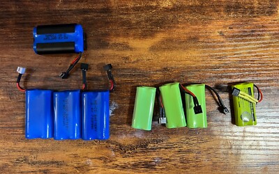 MTH Battery Lot (4) Green 2.3v (4) Blue 2.3v MTH Trains Proto 2.0 3v ...