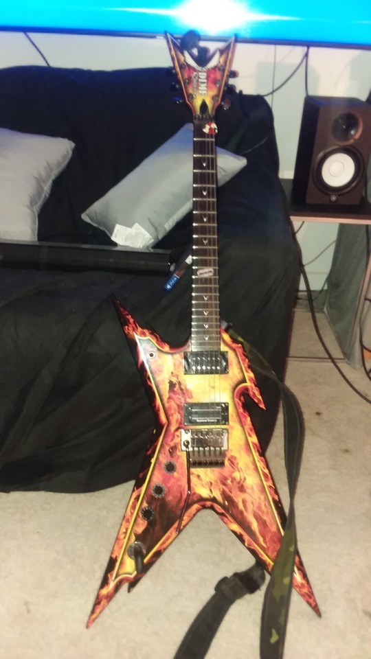 dean left handed Dimebag Darrel razorback explosion Dimebag electric ...