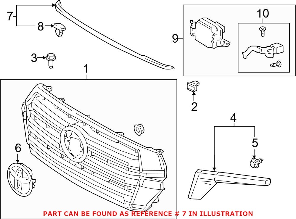 Genuine OEM Grille Seal For Toyota 5303960040 | eBay