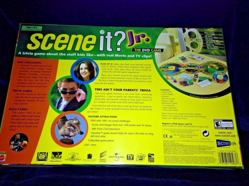 New 2004 Mattel Scene It Jr. Trivia DVD Game Music Movie TV Sports | eBay
