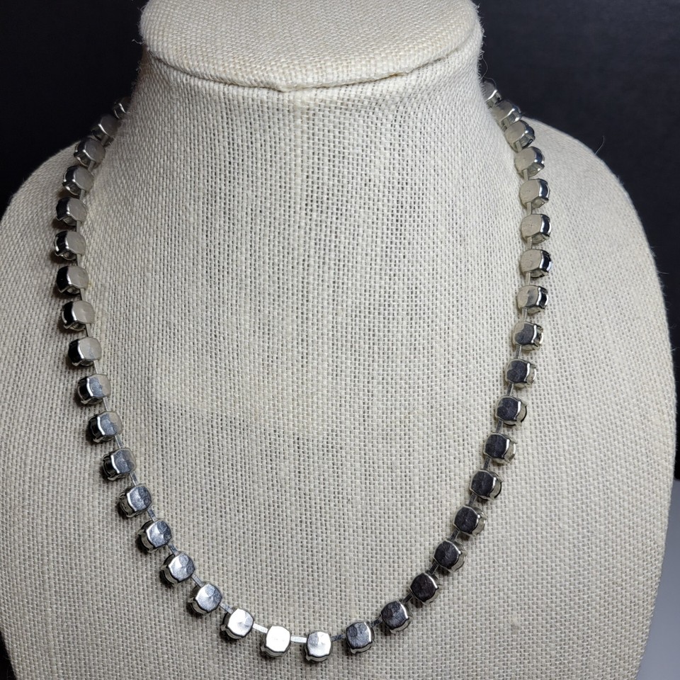 8mm Night Falls Opal Cup Chain Necklace Gray Black Clear Crystals | eBay