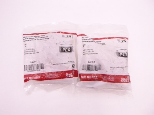 50 Pack Sioux Chief 649X4 1" PEX Copper Crimp Rings ASTM/CSA | eBay