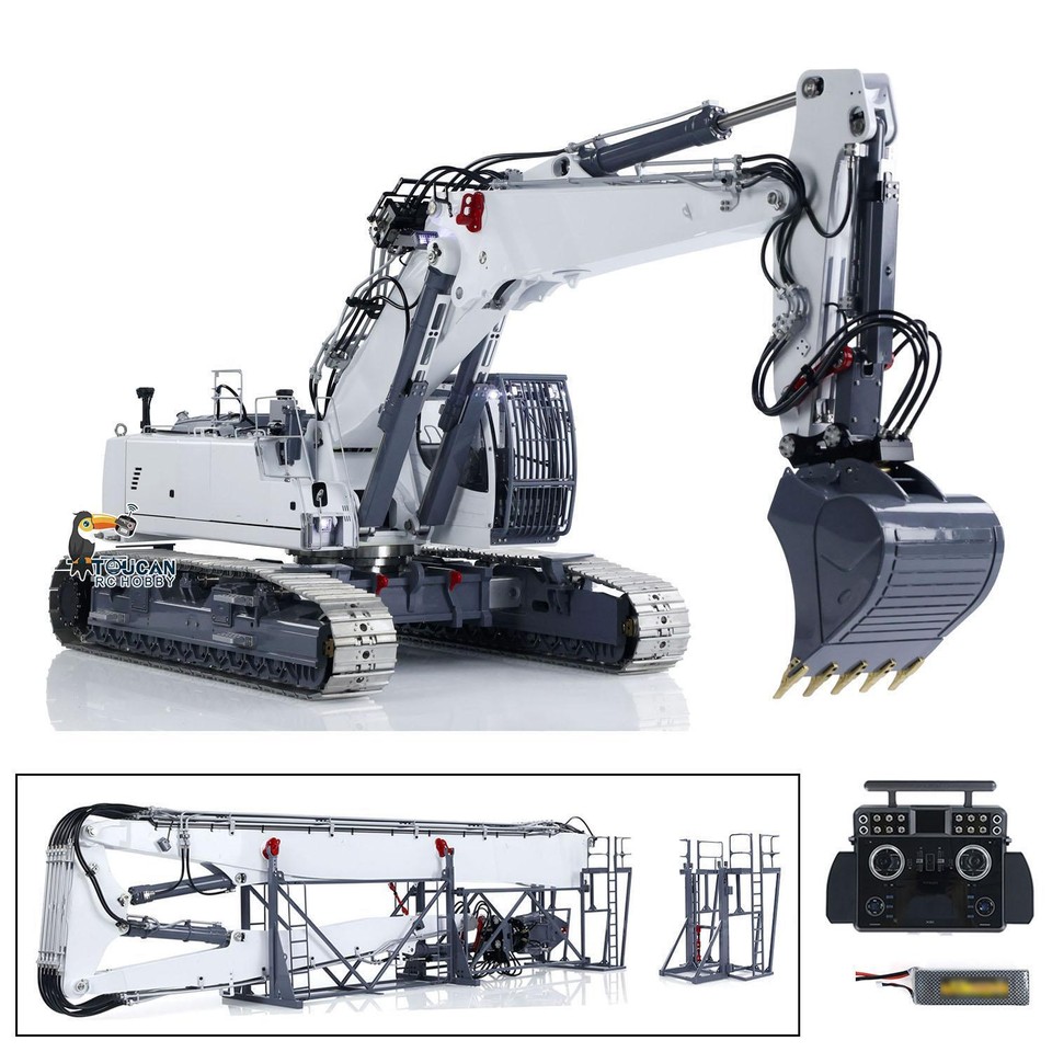LESU 1/14 Heavy Full Hydraulic RC Excavator LR960 RTR Demolition Digger ...