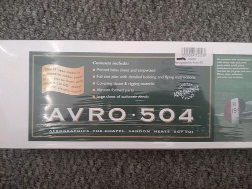 Vintage Aero Graphics Avro 504 Balsa Model Bi-Plane Kit Sealed | eBay UK