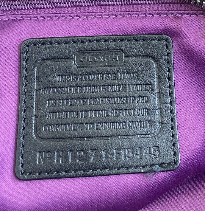 COACH Ashley Black Leather Satchel Shoulder Bag F15445 EUC! MSRP $398 ...