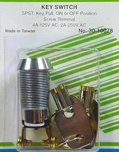 PHILMORE 30-10078 SPST Key Switch w/Two Keys Alike - ON-Off | eBay