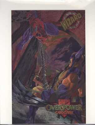 1995 Marvel OverPower Special Edition Metal Print Poster WOLVERINE vs ...
