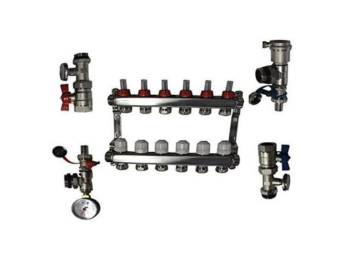 IN FLOOR HEAT MANIFOLD 6 LOOP- BRANCH/OUTDOOR WOOD FURNACE BOILER,PEX ...
