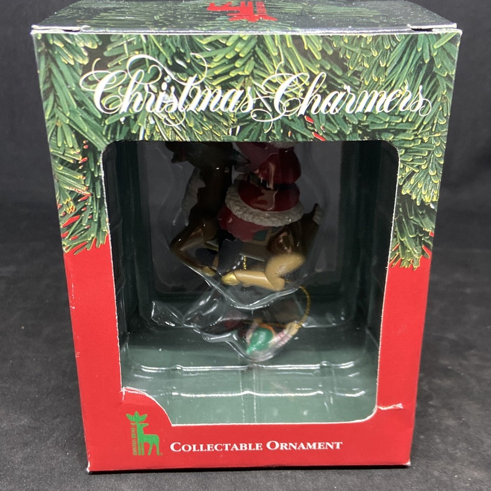 Santa's Best Christmas Tree Ornament Santa Riding Reindeer | eBay