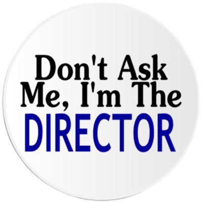 Don't Ask Me I'm The Director - 25 Pack Circle Stickers 3 Inch - Movie ...