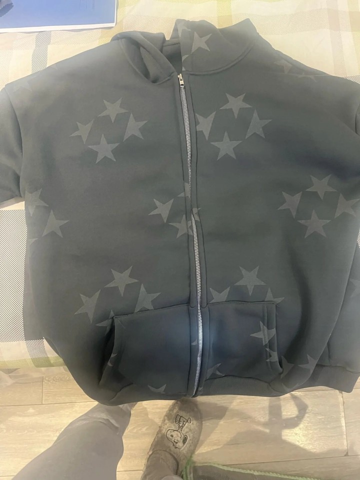 New Fashion Vintage Star Graphic Women Men Hoodie Sweatshirt Zip Up ...