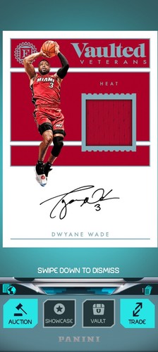 DWYANE WADE 2018 2019 ENCASED VAULTED VETERANS DUNK PANINI APP DIGITAL ...