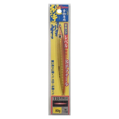 Owner Metal Jig Lure Gjl-80 Gekito Jig Level 80G Ika Gold Glow Edge #14 ...