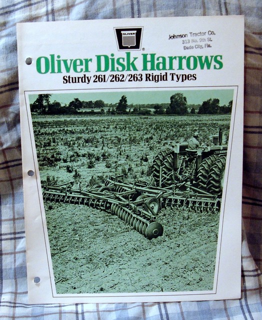 Vintage Oliver Corporation Disk Harrows Advertising Brochure -Ca 1970 ...