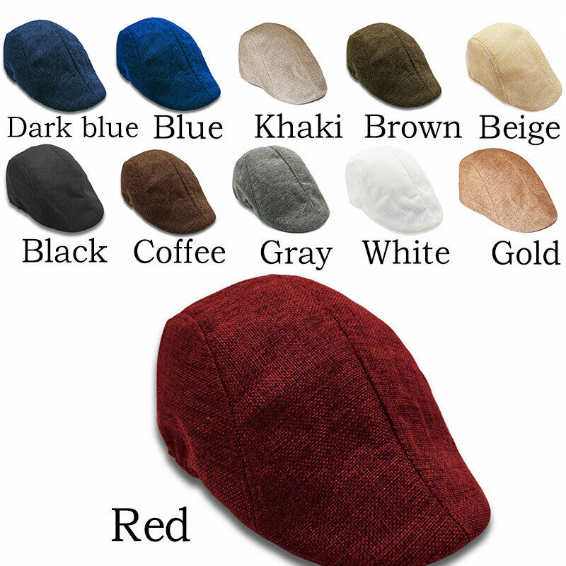 Men's Golf Driving Hat Caps Vintage Flat Hat Cabbie Beret Country Boys ...