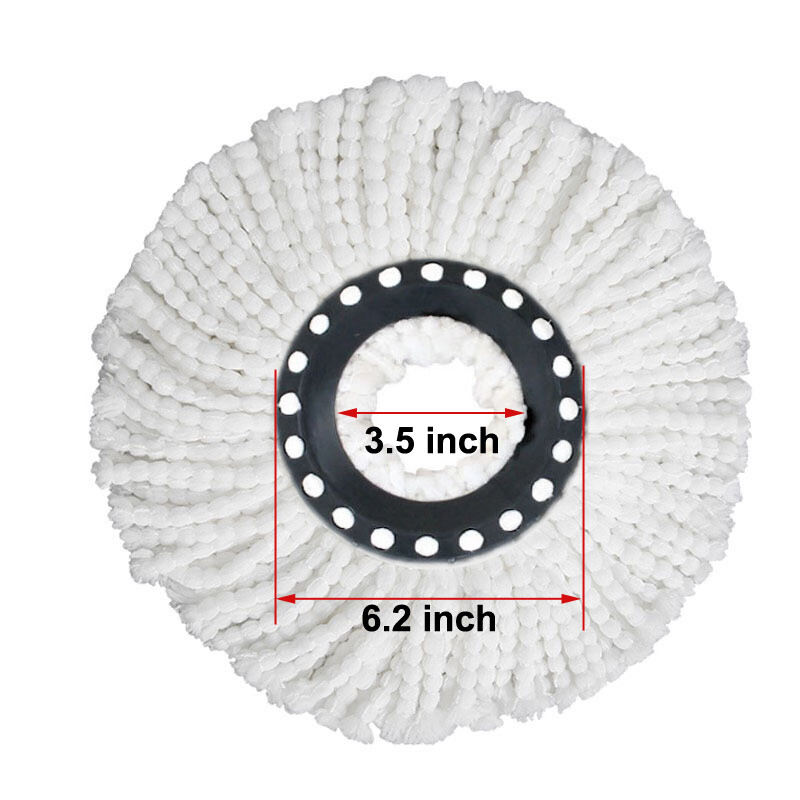 12Pack 360° Spin Magic Mop Replacement Head Round Shape Standard Size ...