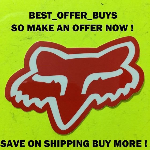 NEW GENUINE FOX RACING Vinyl Sticker Decal Red Medium 2.5" MX ATV MTB ...