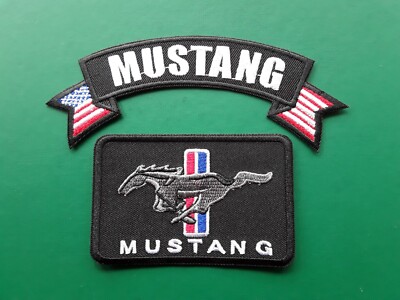 FORD MUSTANG SHELBY MUSCLE CAR AMERICAN RACING MOTORSPORT EMBROIDERED ...