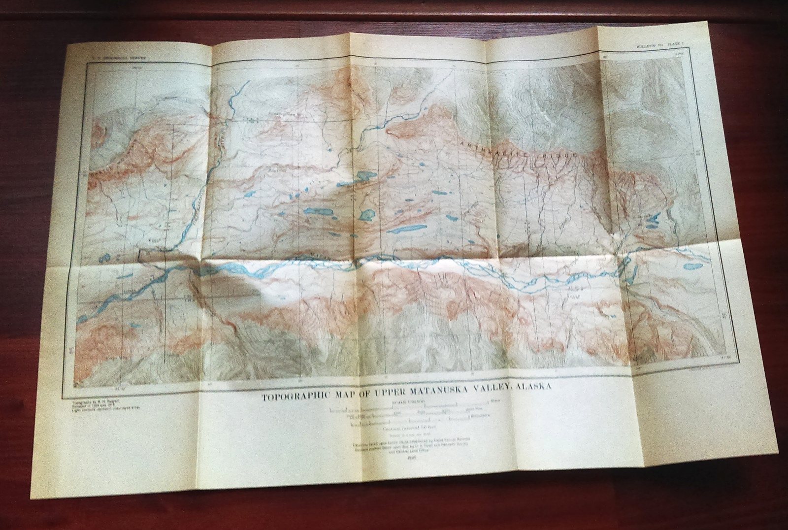 1927 USGS Topographic Map of Upper Matanuska Valley, Alaska | eBay