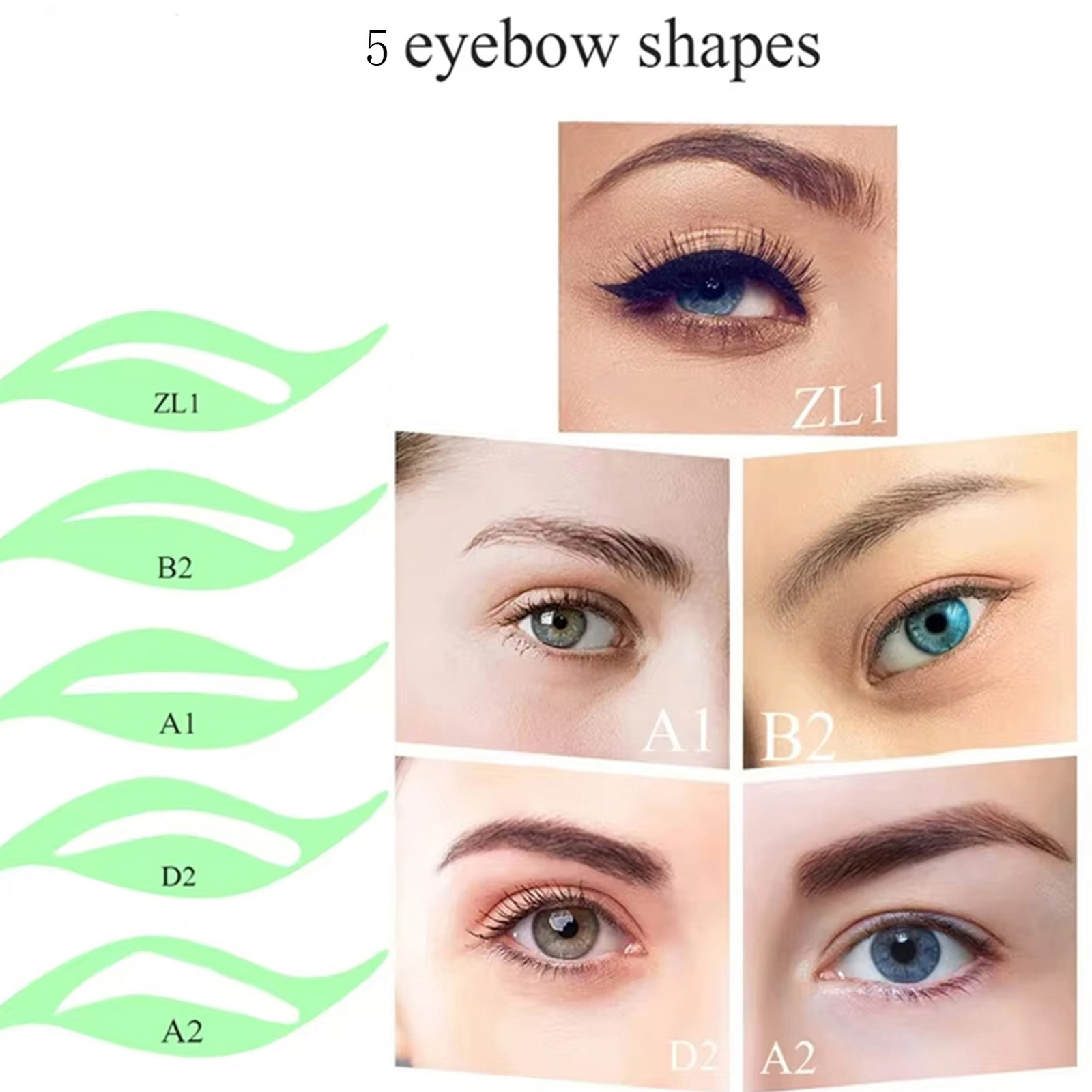 Handmade Human Hair Woman False Eyebrows Natural Black Hand Knot-fake ...