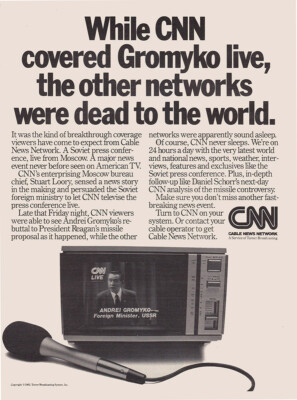 1983 CNN: Covered Gromyko Live Vintage Print Ad | eBay