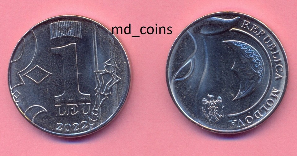 RARE Moldova 2022 1 lei Unopened Mint ROLL Uncirculated 50 coins | eBay
