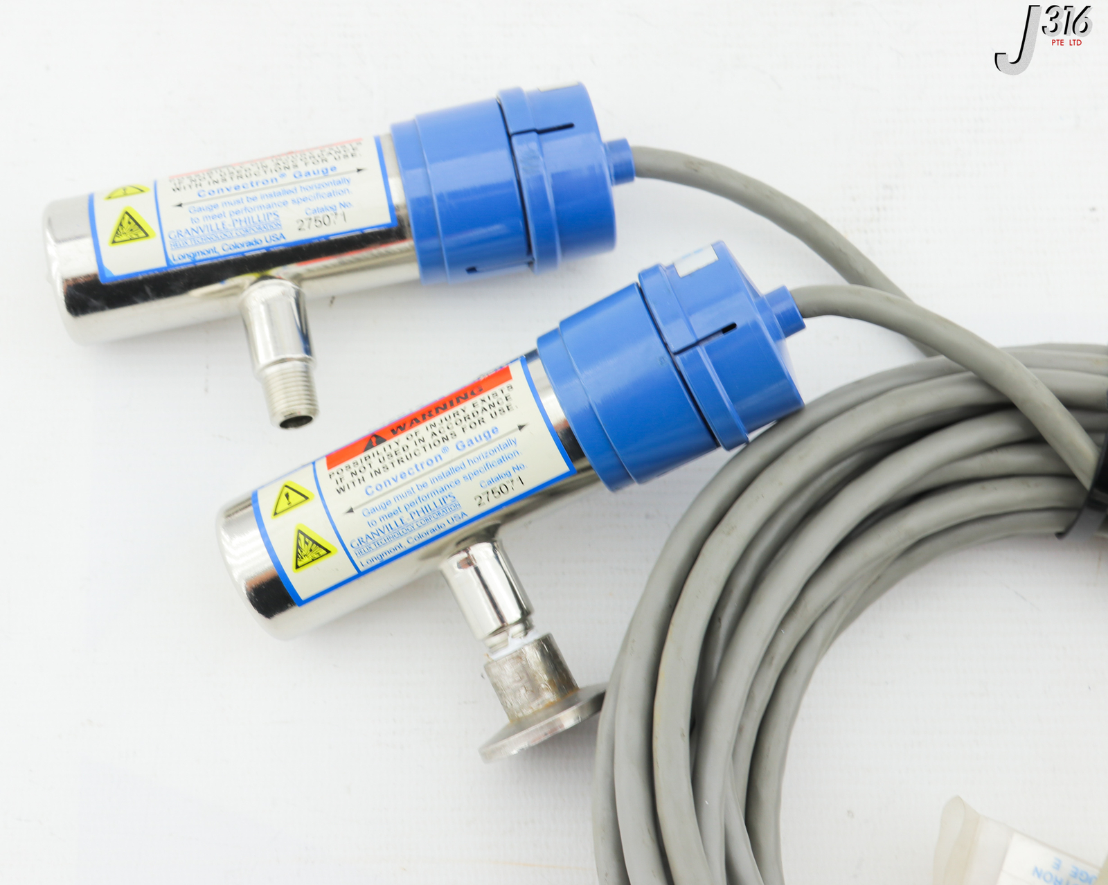 32715 GRANVILLE-PHILLIPS CONVECTRON GAUGE SENSOR W/ CABLES CONNECTIONS ...
